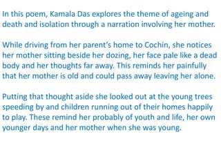 Ppt by-sd vishwakarma-my mother at sixt six | PPT