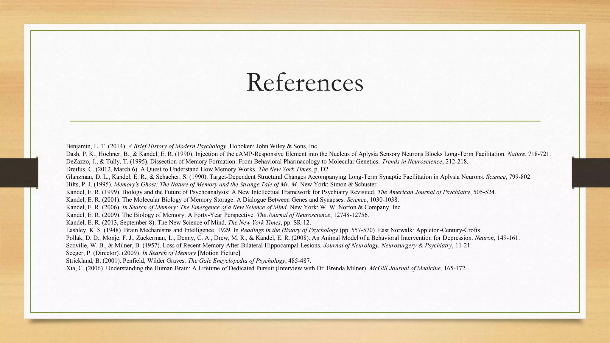 The Other Psychiatrist from Vienna (Eric R. Kandel) | PPTX