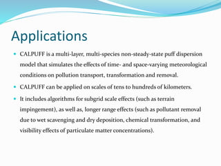 CALPUFF- Air Quality modelling | PPTX