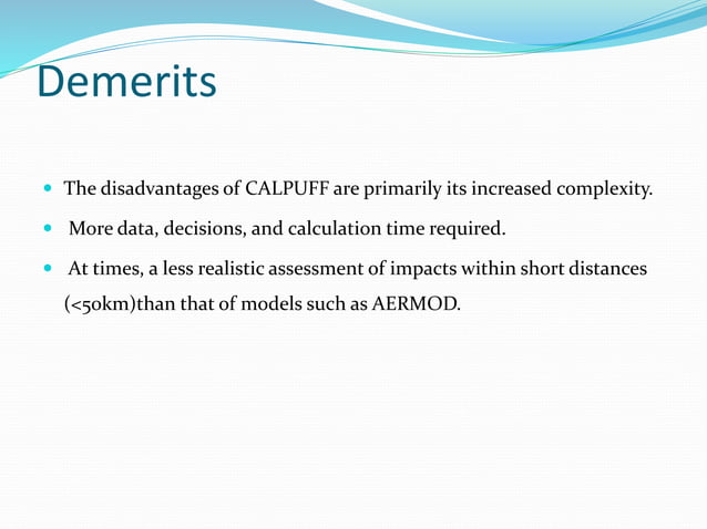 CALPUFF- Air Quality modelling | PPTX | Weather | Science