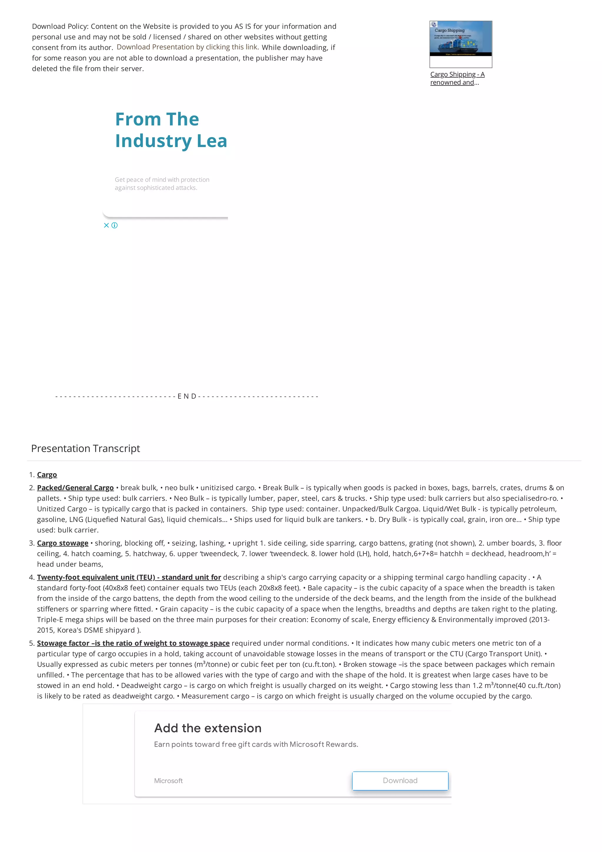 PPT - Cargo PowerPoint Presentation, free download - ID_4571988.pdf