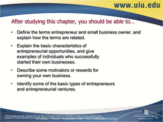 Week 1 - Lecture 1 - The Entrepreneurial Life | PPTX