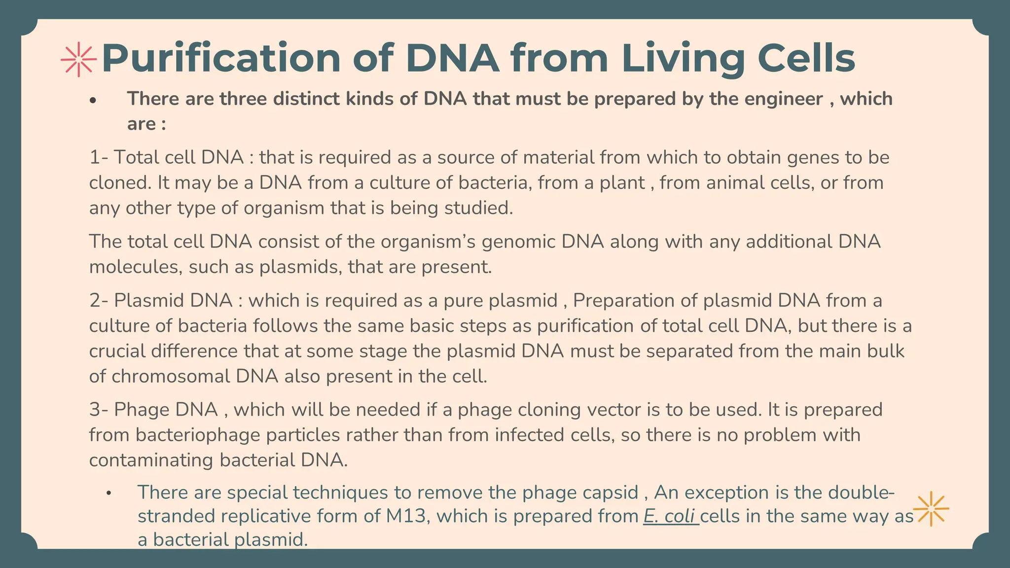 Purification of DNA from Living Cells... | PDF