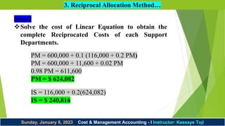 PPT- Chapter 5- Cost Allocation presentation pdf | PDF