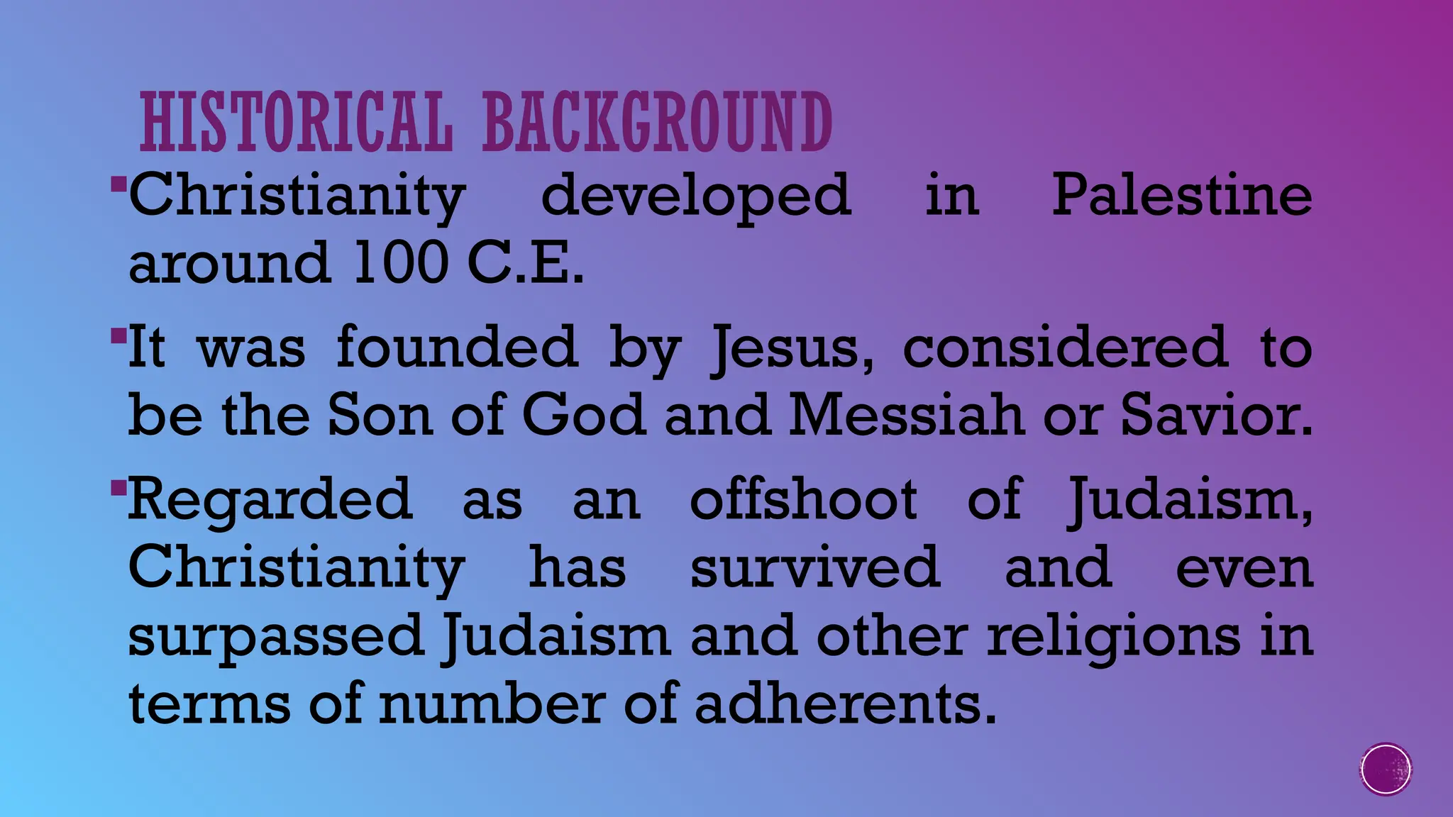 ppt- CHRISTIANITY as one of the world religions | PPTX