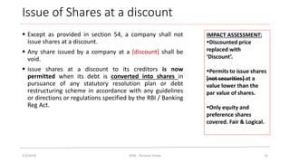 Companies (Amendment) Act 2017 - Changes in Key definitions & Issue of ...