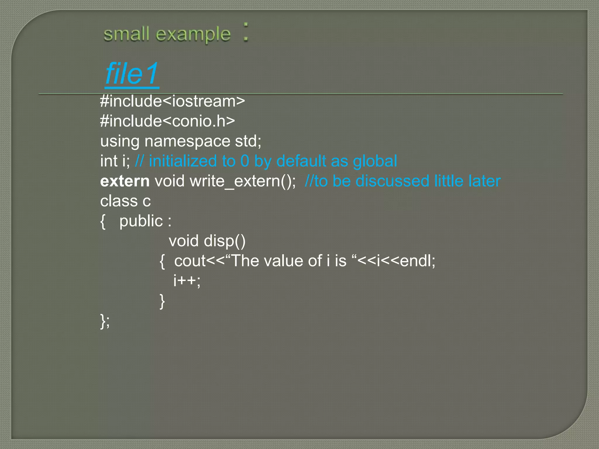 Storage Class Specifiers in C++ | PPT