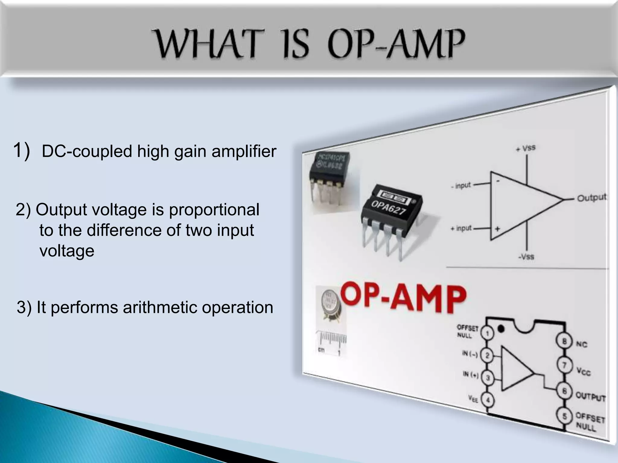 OPERATIONAL AMPLIFIER (OP-AMP)**** | PPTX