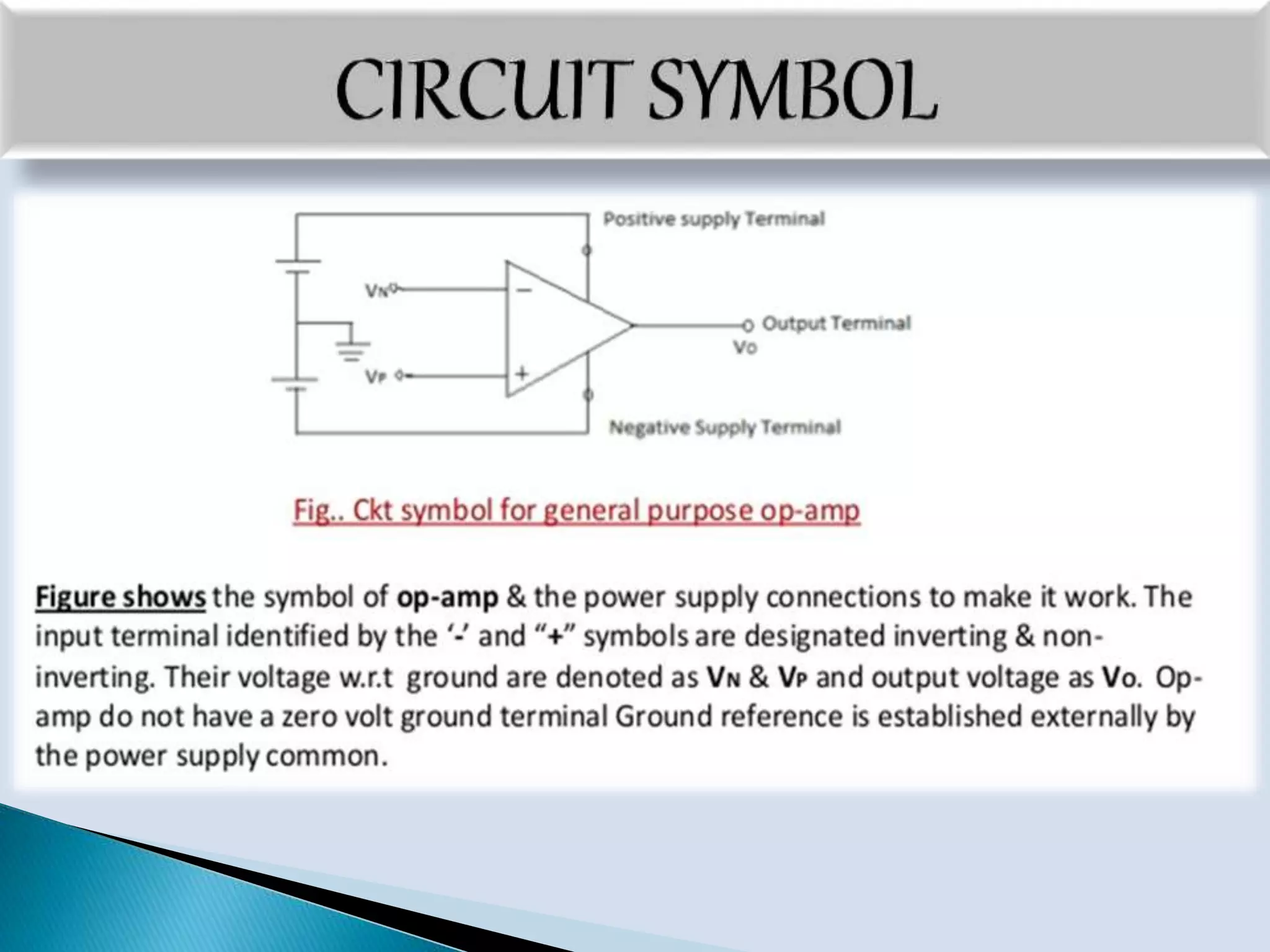 OPERATIONAL AMPLIFIER (OP-AMP)**** | PPTX