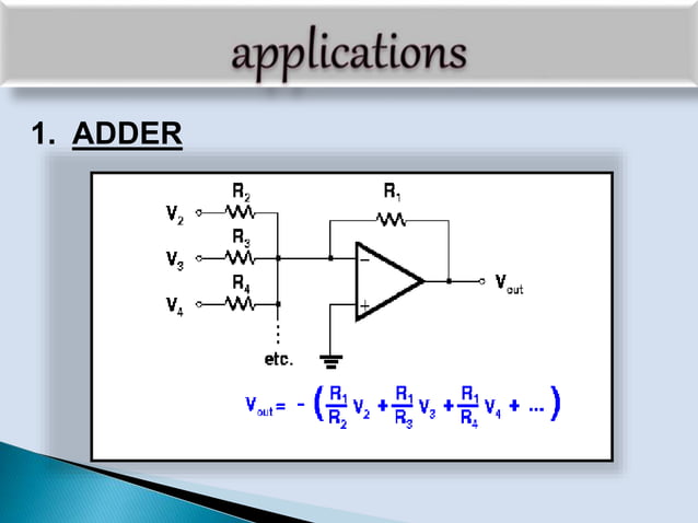 OPERATIONAL AMPLIFIER (OP-AMP)**** | PPTX | Computer Peripherals | Computing