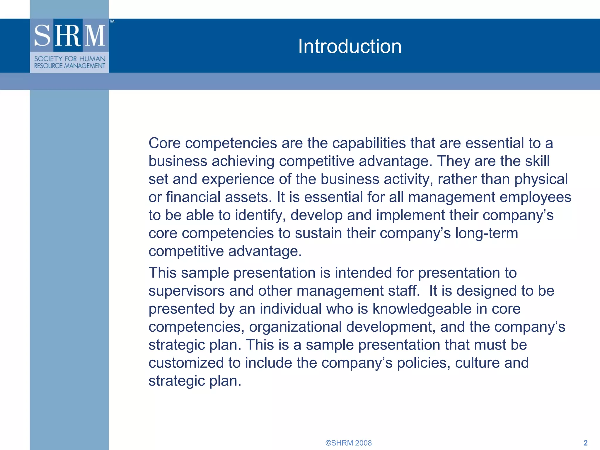 Ppt core competencies for supervisors | PPT