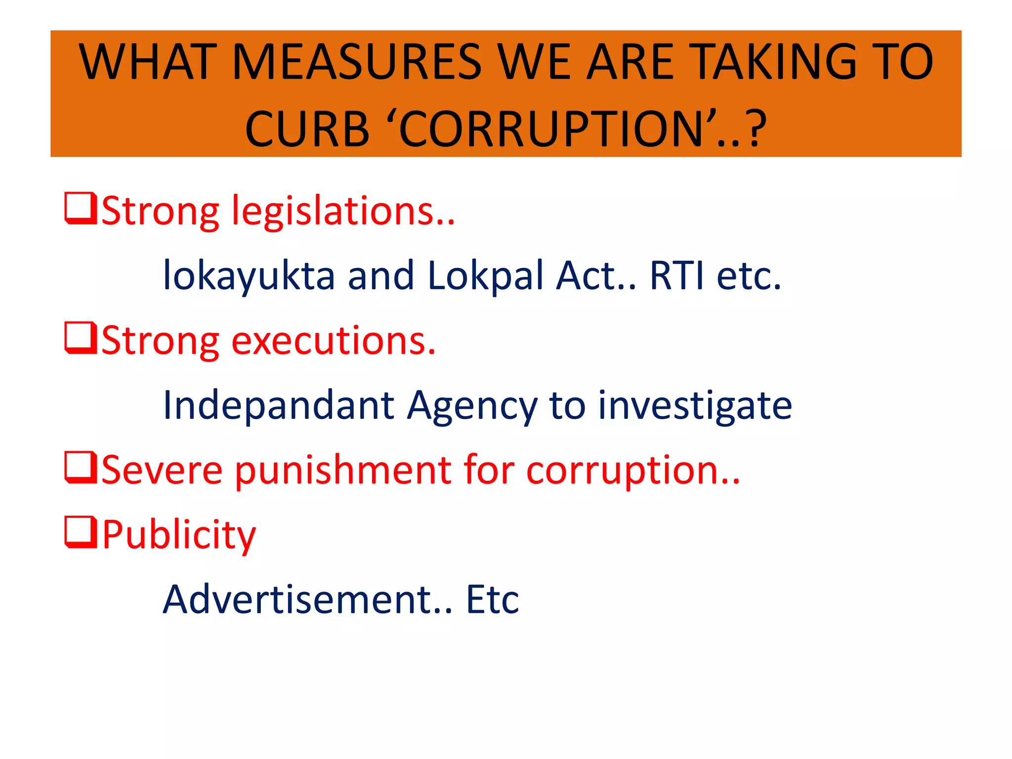 'corruption' its sources and solution | PPSX
