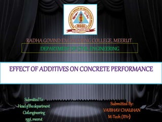 Effects of Additives on Concrete Performance | PPT