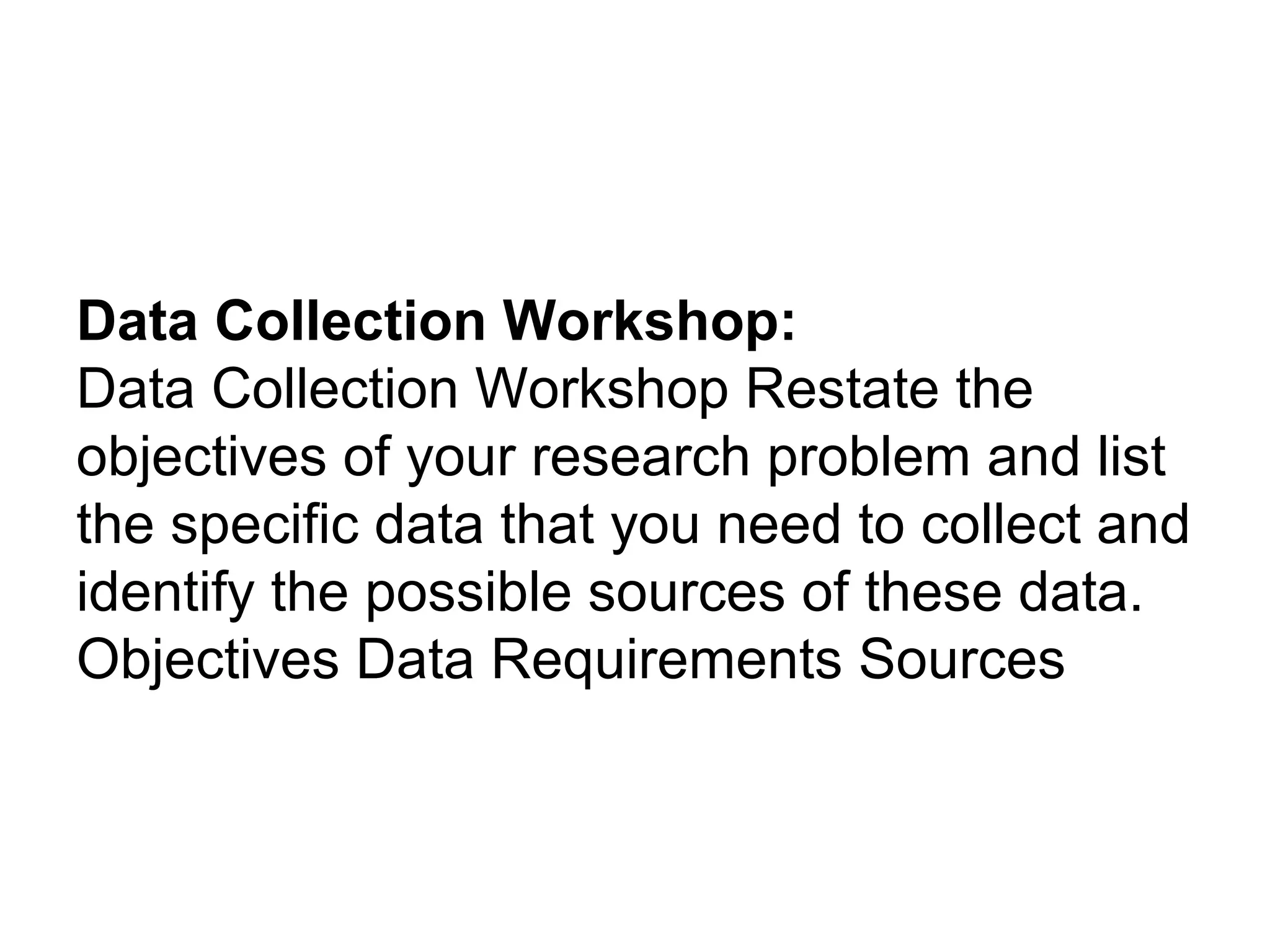 Ppt data collection | PPT