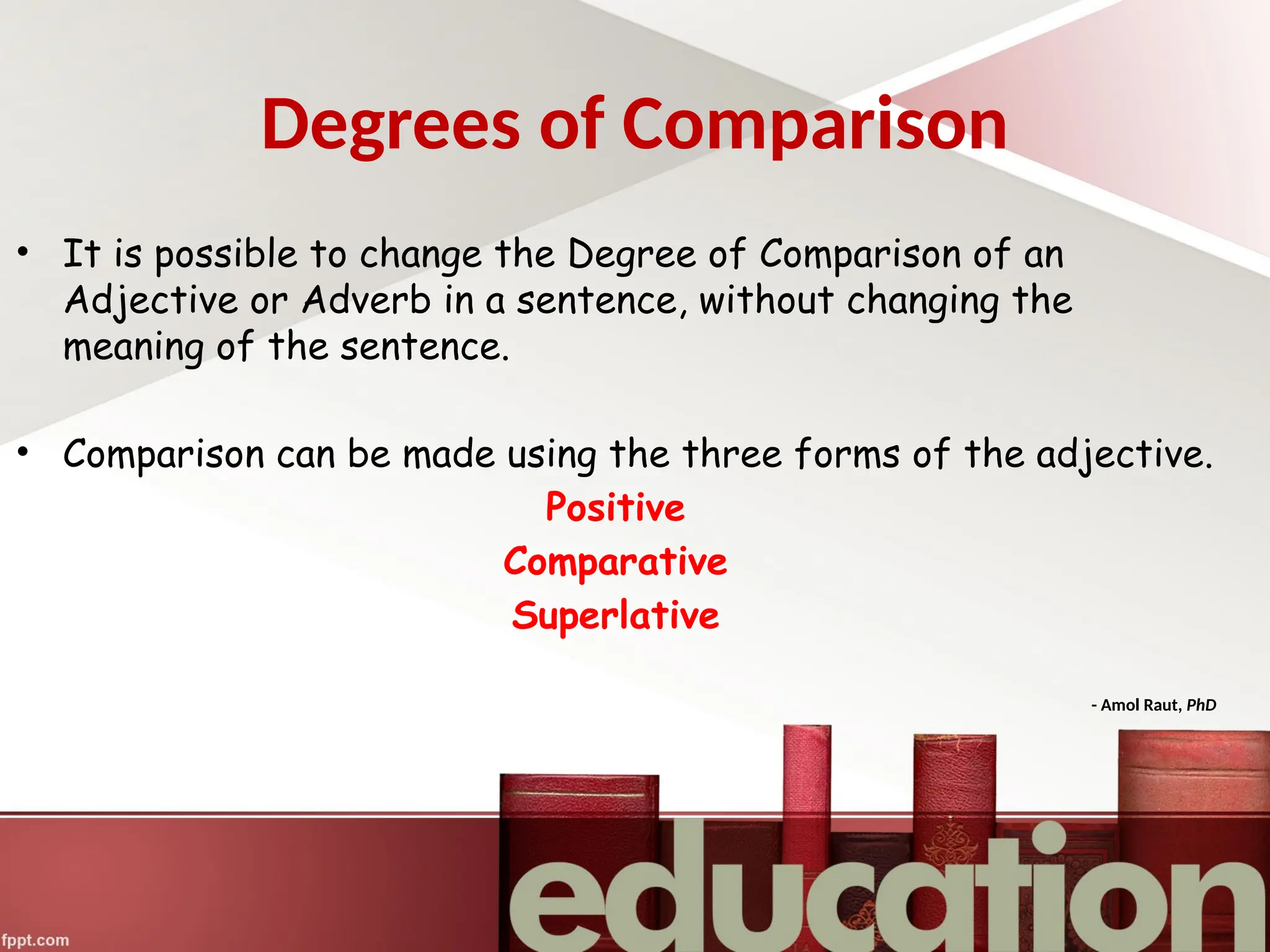 Degrees of Comparison PowerPoint presentation | PPTX