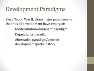 Development Paradigms | PPTX