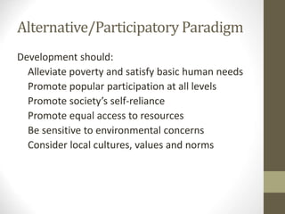 Development Paradigms | PPTX