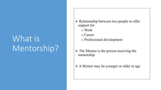 What is a Mentor | PPTX