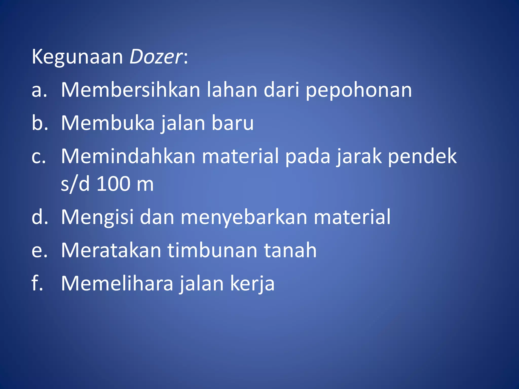 Produktivitas Alat Berat Dozer | PPTX
