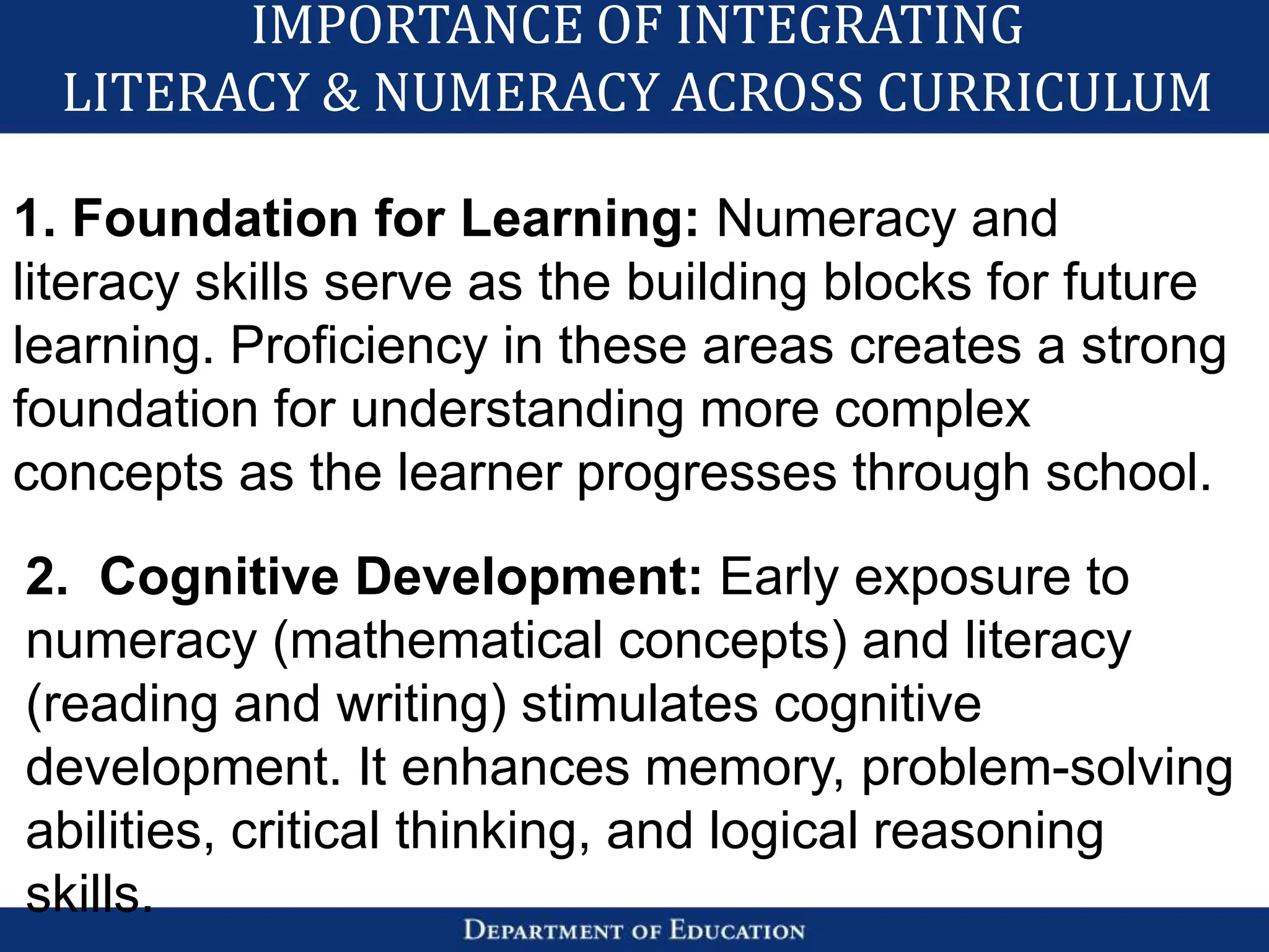PPT - Elevating Literacy and Numeracy Across Curriculum Strategies and ...