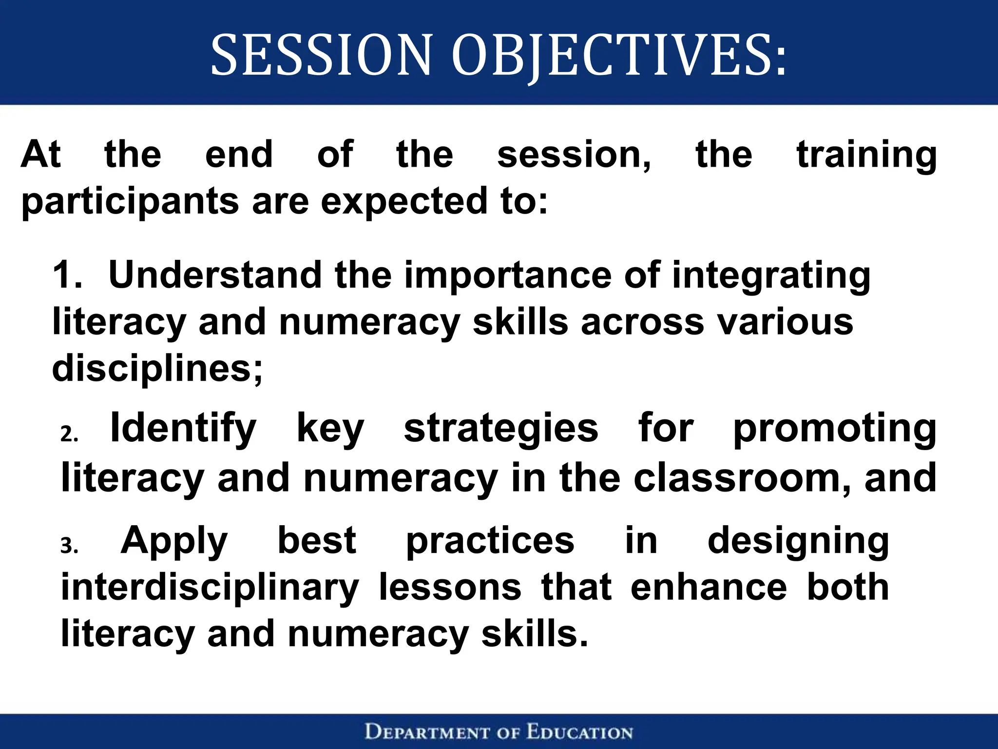 PPT - Elevating Literacy and Numeracy Across Curriculum Strategies and ...