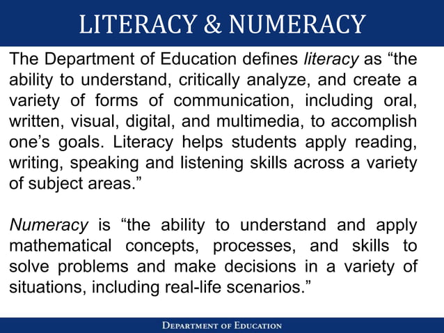 PPT - Elevating Literacy and Numeracy Across Curriculum Strategies and ...