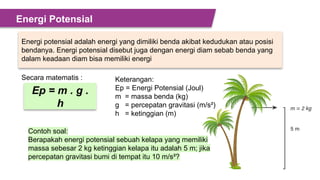 PPT Energidalam Kehidupan Kelas VIII SMP/MTs Bab Usaha dan Energi | PPTX