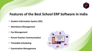 Best ERP Software for Schools in India | Franciscan Solutions | PDF