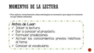 Ppt estrategias-de-comprension-lectora-8vo | PDF