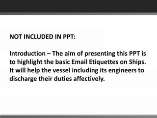 Email Etiquette on Ships | PPTX