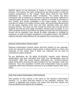 PPT- EXPORT PROMOTION SCHEMES OF CUSTOMS | DOCX