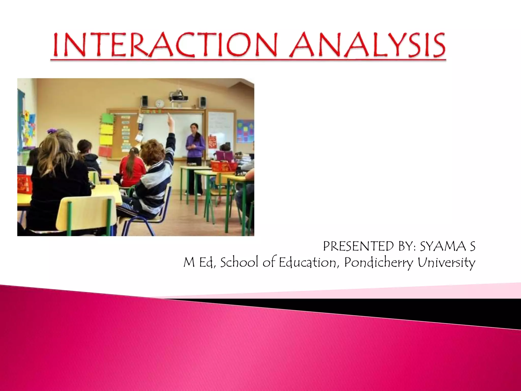 Interaction analysis | PPT