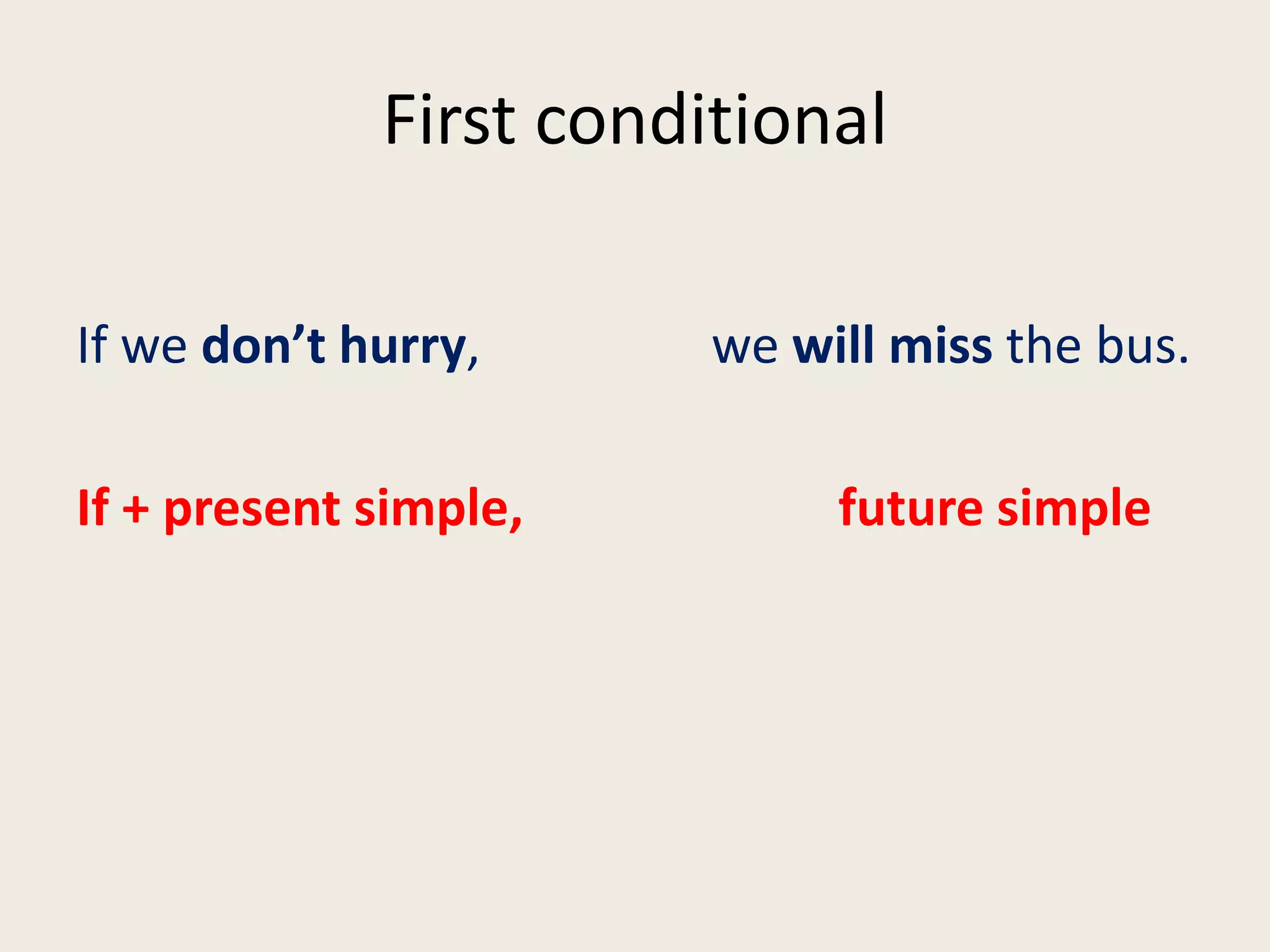 Ppt first conditional | PPTX