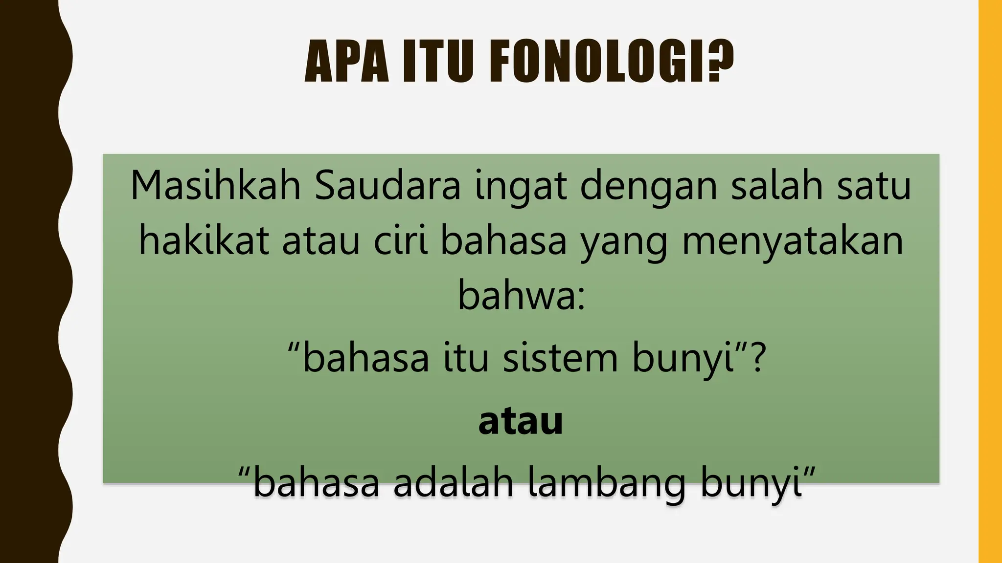 materi makul bahasa indonesia : fonologi | PPT