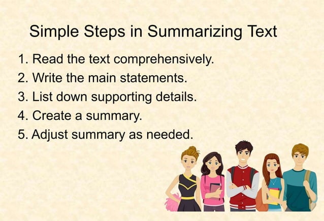 Ppt For Eapp 12 M2 Text Summarization Pptx