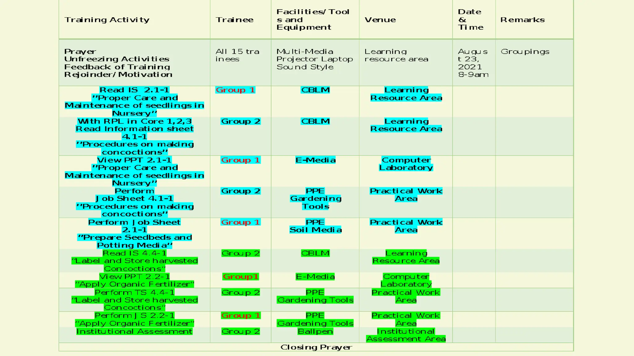 Competency-Based Training Orientation in OAP | PPTX