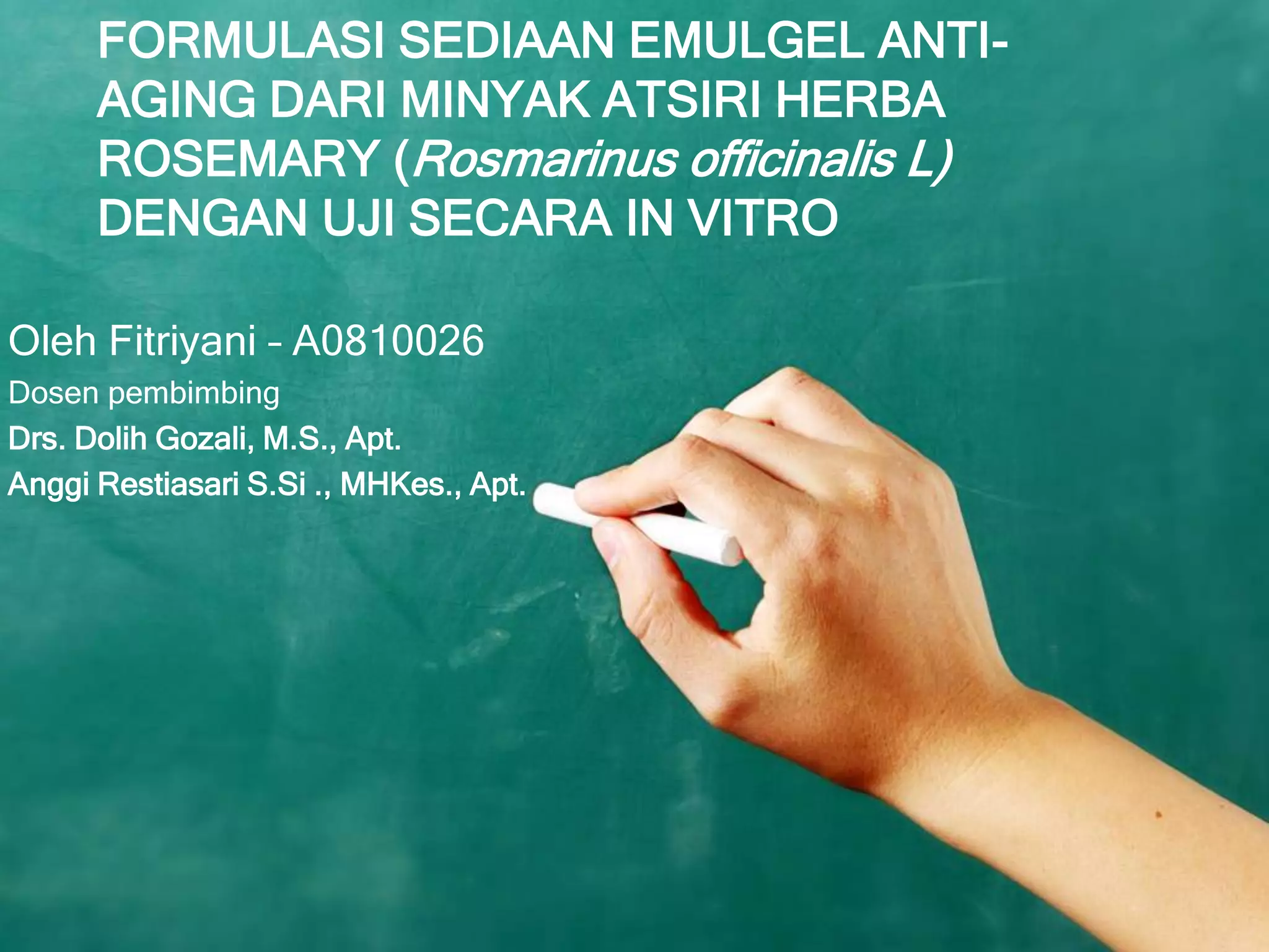 Ppt.formulasi emulgel | PPTX