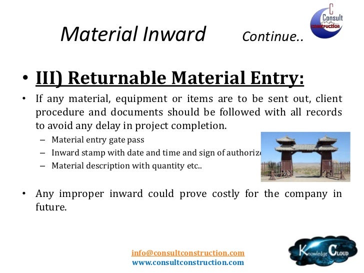 Internal Controls at Construction Site