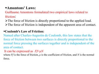 ppt -friction wear lubrication and many releated to the tribology.pptx