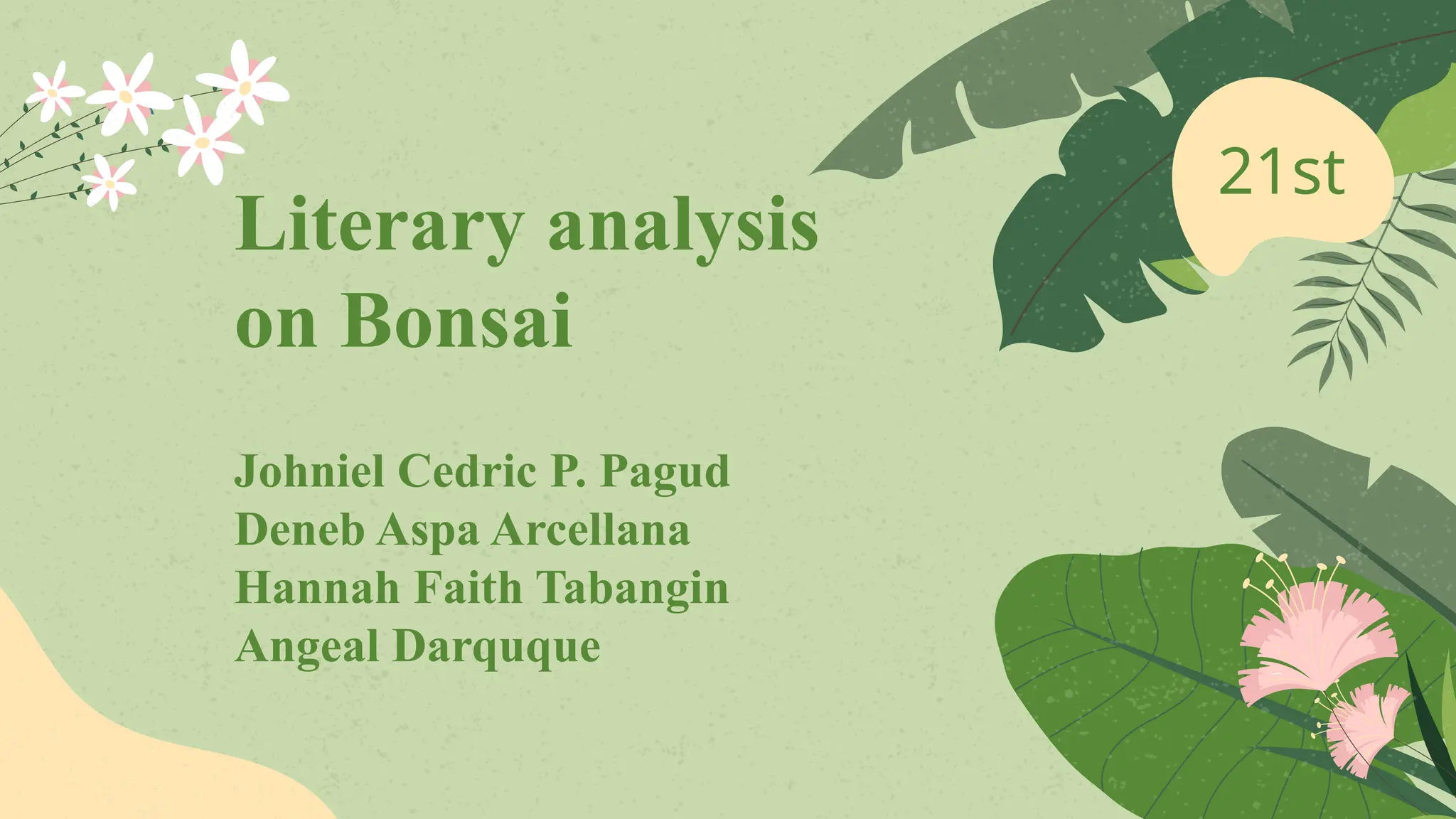 Presentation for Bonsai Poem on 21st Century | PPTX