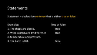 Ppt geo-d4-logical statements | PPTX | Educational Assessment | Education