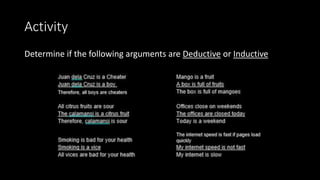 Ppt geo-d5-inductive and deductive reasoning | PPTX