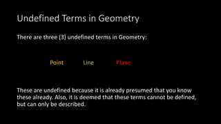 Ppt geo-d6-undefined-terms | PPT