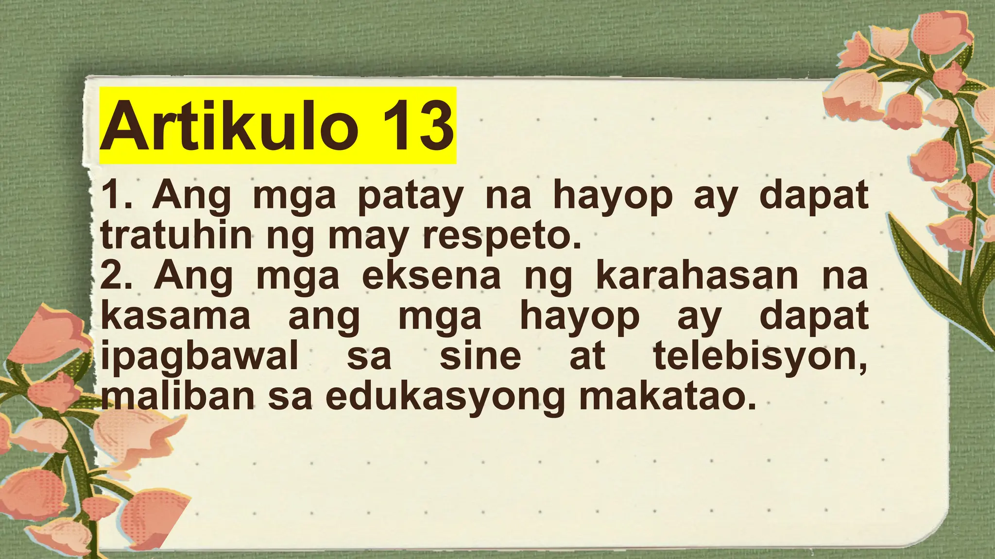 PPT - GMRC4 Pangangalaga sa mga Hayop bilang bahagi ng kapaligiran.pptx