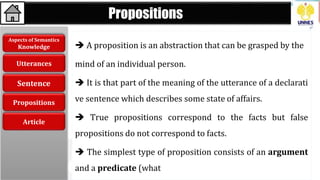 Aspects of Semantic Knowledge_Sentences-Utterances-Propositions | PPTX