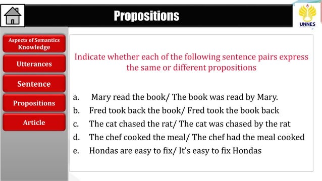 Aspects of Semantic Knowledge_Sentences-Utterances-Propositions | PPTX