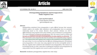 Aspects of Semantic Knowledge_Sentences-Utterances-Propositions | PPTX