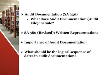 Implementation of SAs, Audit Process Flow | PPT
