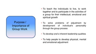 Group work -meaning and definitions- Characteristics and Importance | PPTX