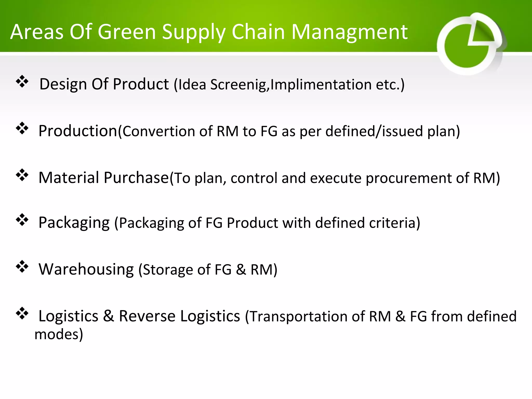 PPT On Green Supply Chain Managment | PPT